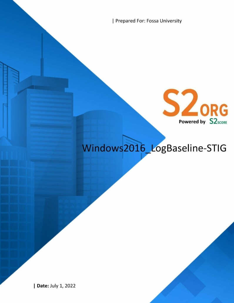 Windows2016_LogBaseline-STIG - SecurityStudio